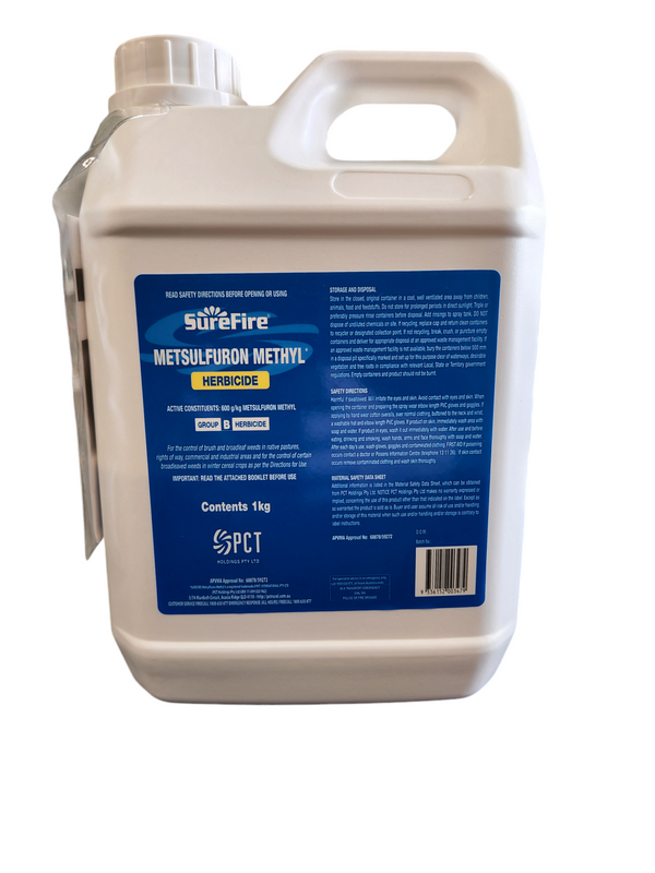 Surefire Metsulfuron Methyl 600WG Herbicide – Northern Livestock Supplies